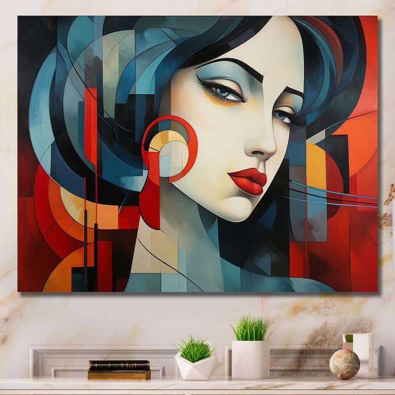 Designart "Cubism Art Modern" Cubism Canvas Wall Art - Overstock - 39161257