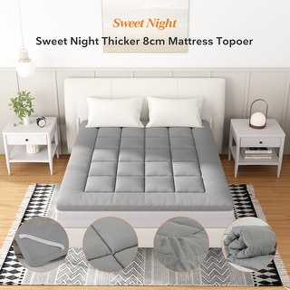 Memory Foam Mattress Topper Gray - Bed Bath & Beyond - 39874797