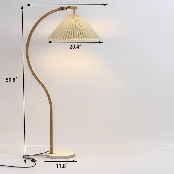 Modern 59.8" Arched Floor Lamp with Bulbs for Bedroom - Bed Bath ...