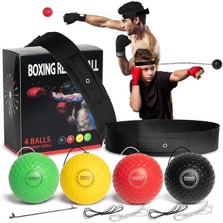 Boxing Reflex Ball with Adjustable Strap Family Pack with 4 Balls - Bed ...