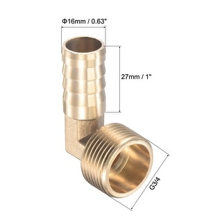 Brass Hose Barb Fittings Elbow Right Angle Pipe Connector with ...