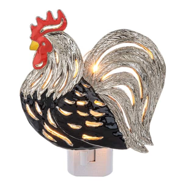 Rooster Electric Night Light 7 Watt Replacement Bulb Black and Silver ...