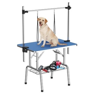 36 Inch Foldable Dog Grooming Table for Home with Adjustable Arm, Noose ...