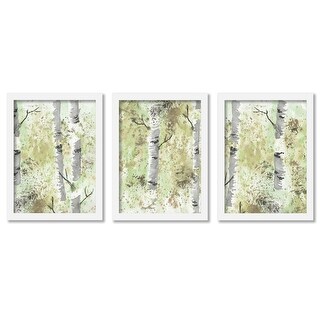 Spring Birches Leah Graw Contemporary 2 - 3 Piece Framed Gallery Art ...