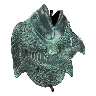 Design Toscano Asian Fish Bronze Spouting Garden Statue, Medium - Bed ...