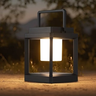 Portable Outdoor LED Table Lamp Rechargeable, Solar Powered, Waterproof ...