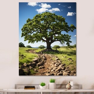 Designart "Trees Oak Majestic Oak I" Tree Oak Wall Art Prints - Bed ...