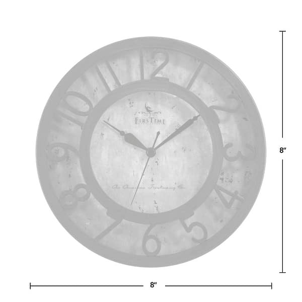 FirsTime & Co. Raised Number Wall Clock, Oil Rubbed Bronze, Plastic, 8 ...