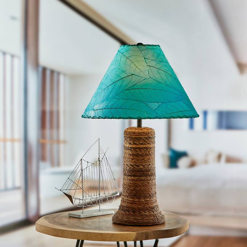 Eangee Handmade Bell Shade Cocoa, Cocoa Leaves Shade, 18 x 18 x 12 in ...