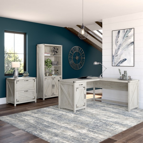 Knoxville 60W L Shaped Desk with Storage Cabinet by Bush Furniture On Sale Bed Bath Beyond 32795340