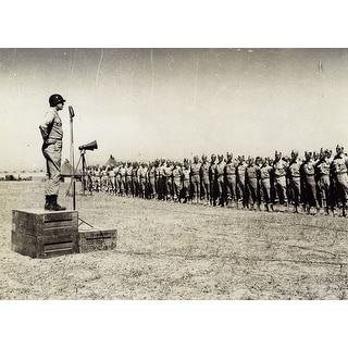 General George Patton addressing a crowd of soldiers Photo Print - Bed ...