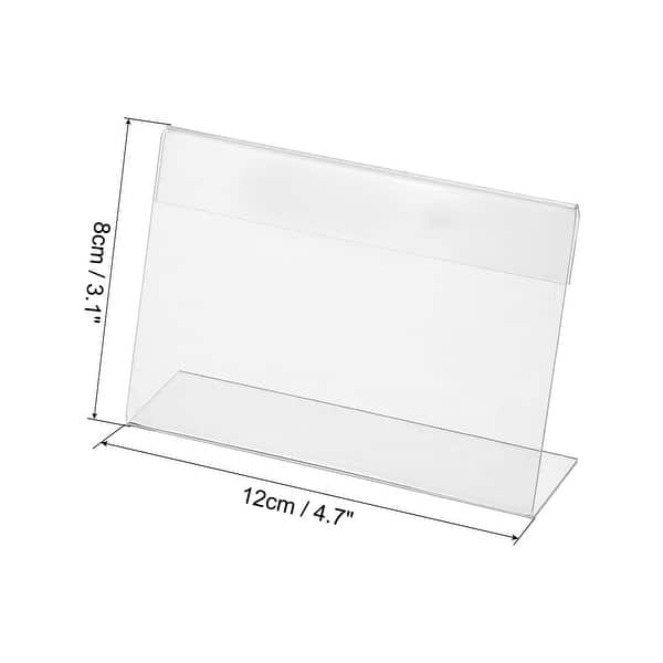 Mini Acrylic Sign Display Holder 4.7x3.1", Slant Back Card Tag ...