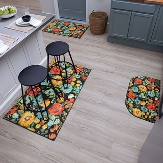 Mohawk Home Chalkboard Flower Accent Kitchen Mat - Bed Bath & Beyond ...