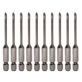 10pcs Titanium Masonry Drill Bit Triangle Drill Bit w Hex Shank - Bed ...