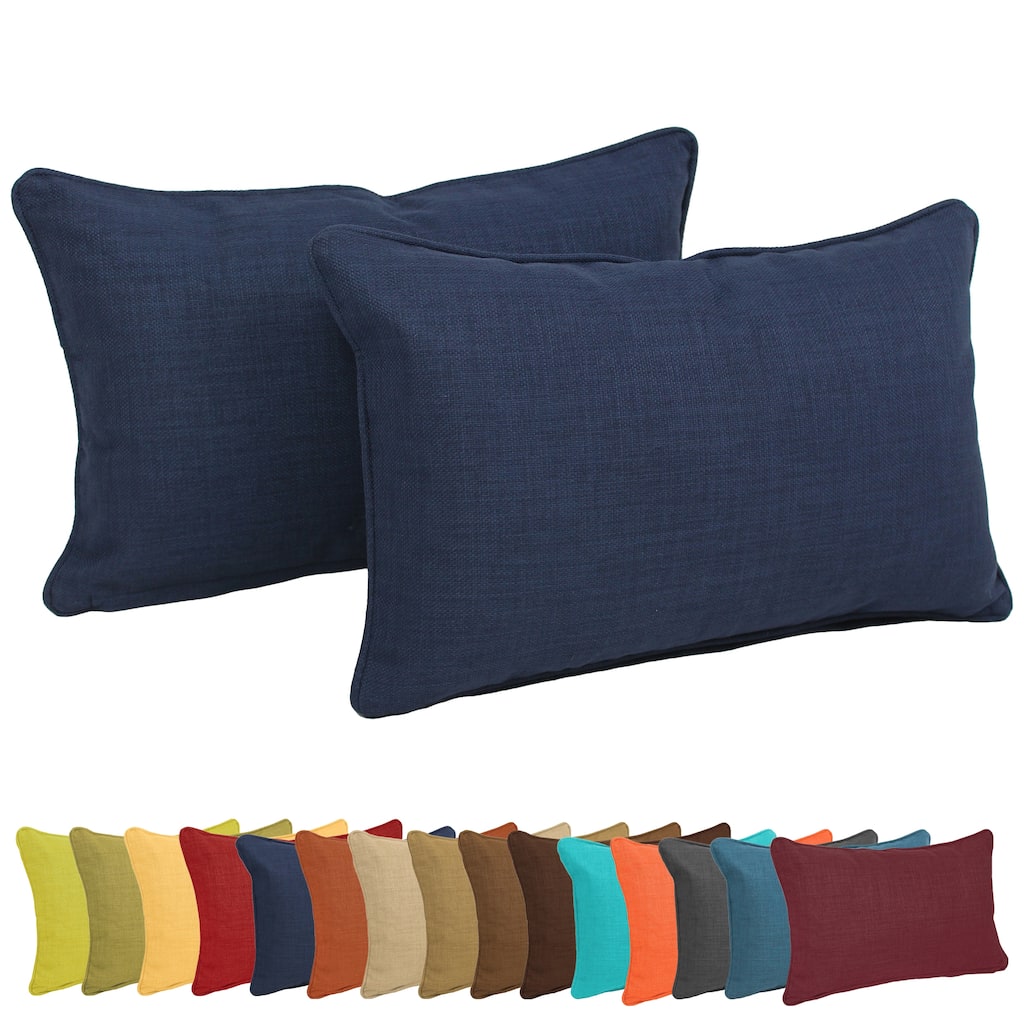 20-inch by 12-inch Lumbar Throw Pillows (Set of 2) - On Sale ...