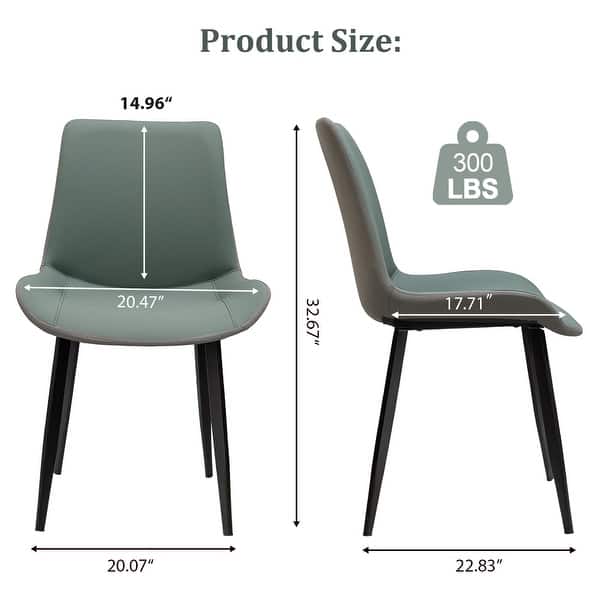 Modern Upholstered Dining Chair with Metal Legs(Set of 2) - Bed Bath ...