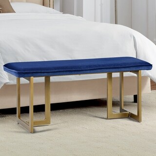 Homylin Fabric Gold Legs Bench - Bed Bath & Beyond - 36761754