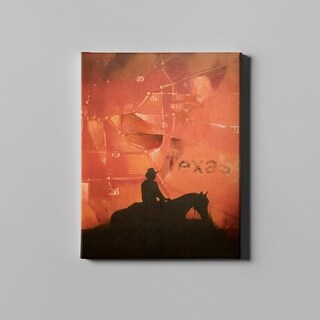 Cowboy Shadow Abstract Canvas Wall Art - Bed Bath & Beyond - 37183151