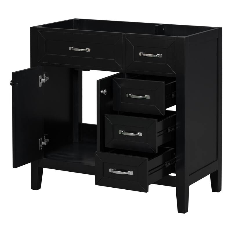 (Base Only) 36" Bathroom Vanity without Sink, Bathroom Cabinet with ...
