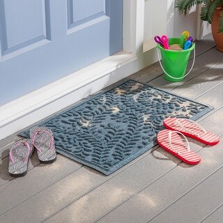 20" x 30" Waterhog Indoor/Outdoor Rug, Leaves - 20" x 30" Rectangle ...
