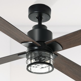 Moasis 52 " Ceiling Fan with Remote Control Brown Plywood Leaf - 52 ...
