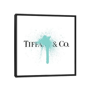 iCanvas "Tiffany & Co Luxury Paint Drip" by Antonio Brasko Framed ...