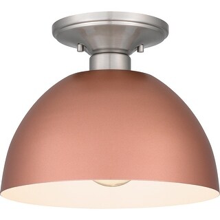 Eason 1-Light Matte Rose Gold Semi-Flush Mount - Matte Rose Gold - Bed ...