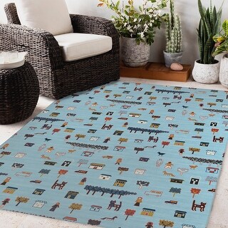 CITTA GABBEH BLUE Outdoor Rug By Becky Bailey - Bed Bath & Beyond ...