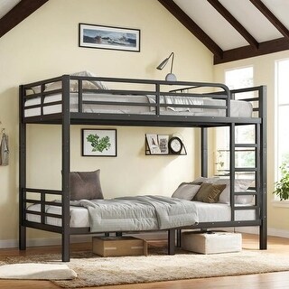 Metal TwinXL/Full Bunk Bed with Under Bed Storage - Bed Bath & Beyond ...