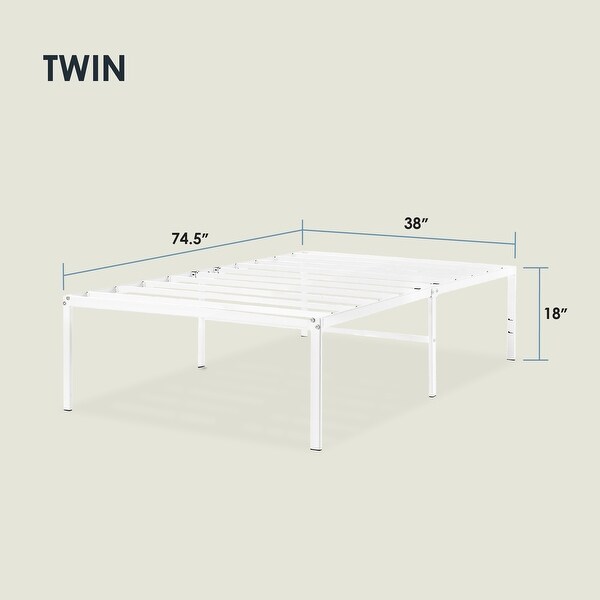 Crown comfort size 18 inch metal platform bed frame store