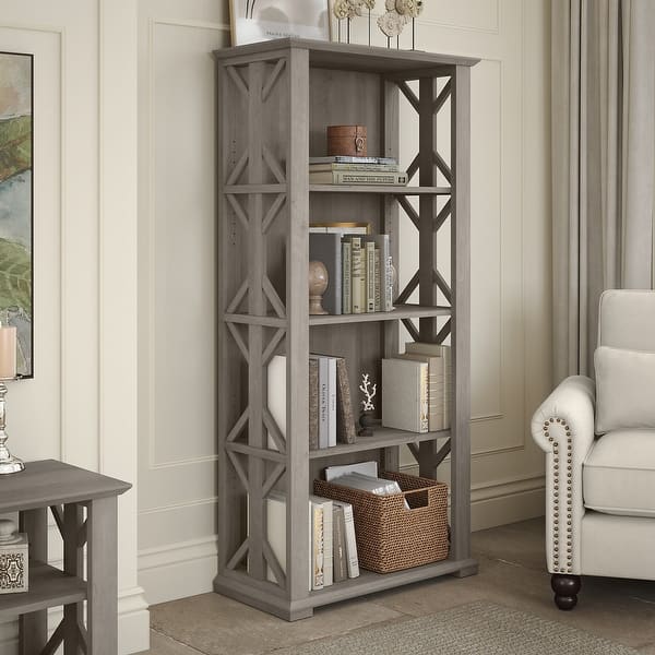 Homestead 4 Shelf Farmhouse Bookcase by Bush Furniture - Bed Bath ...