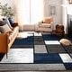 World Rug Gallery Contemporary Modern Boxed Color Block Area Rug - Bed ...