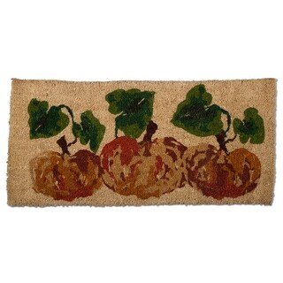 1'6"x3'3" Pumpkin Autumn Fall Harvest Rectangle Indoor and Outdoor Coir ...