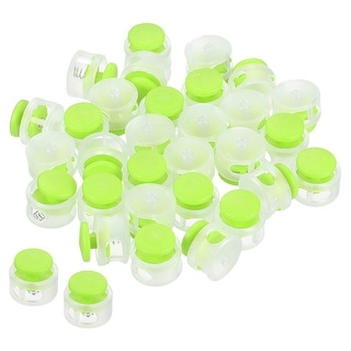 Cord Locks, 30 Pack Round Spring Toggle Stopper, Clear Bright Green ...