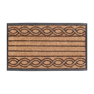 A1HC Rubber and Coir Beautifully Design Twisted Striped Durable Doormat ...