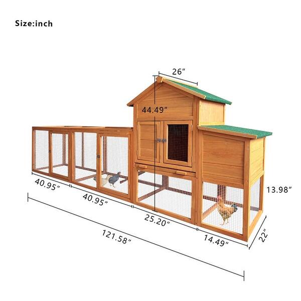 Outdoor Wooden Chicken Coop Nest Box Hen House Poultry Pet Hutch Garden ...