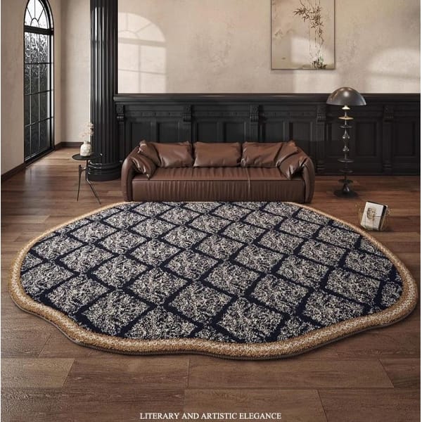irregular shape area rug
