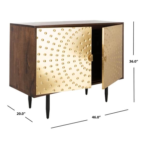 SAFAVIEH Couture Dessaray Sideboard - Brass - 20 in w x 46 in d x 36 in ...