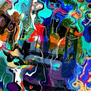 Fine Art Studio "Abstract 612" Gallery Wrapped Canvas Wall Art - Bed ...