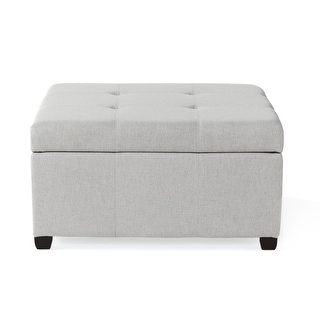 Charming Light Gray Soft Close Lid Storage Ottoman - Bed Bath & Beyond ...
