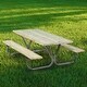 Pilot Rock 6' or 8' Outdoor Steel Non Tip Picnic Table Legs Kit (Frame ...