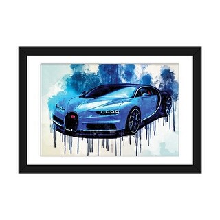 iCanvas "Hypercar 2017 Bugatti Bugatti Chiron Blue Bugatti" by Sissy ...