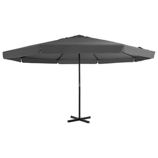 vidaXL Outdoor Parasol with Aluminum Pole 196.9" Anthracite - Bed Bath ...