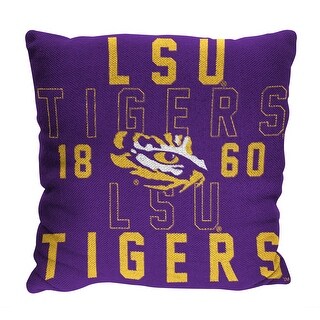 NCAA LSU Tigers Stacked 20 Inch Pillow - Bed Bath & Beyond - 38041741
