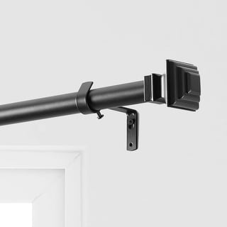 Exclusive Fabrics Modern Square Extendable Metal Rod Set, 52 - 144 ...
