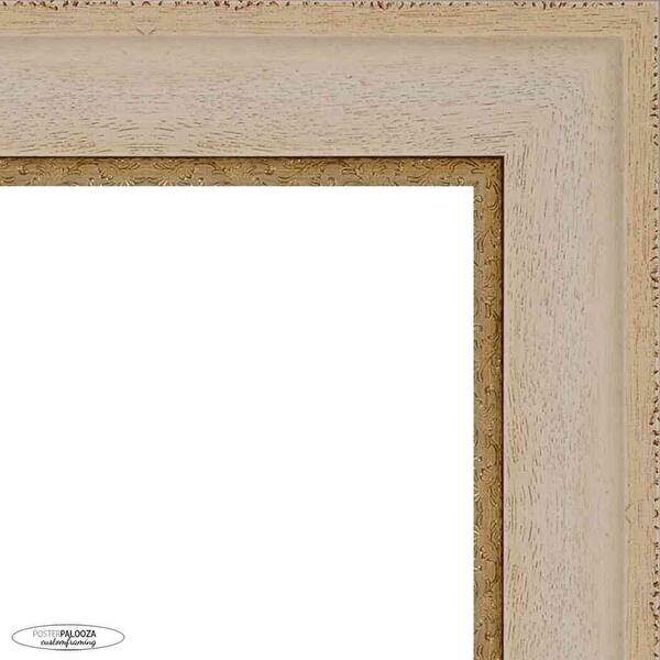 16x10 Distressed/Aged White Washed Complete Wood Picture Frame with UV ...