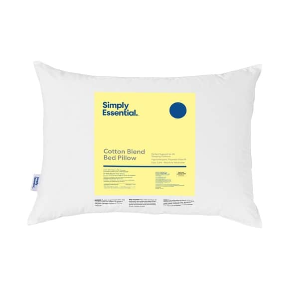 Simply Essential Cotton Blend Medium Pillow - 1 & 2 Packs - Bed Bath ...