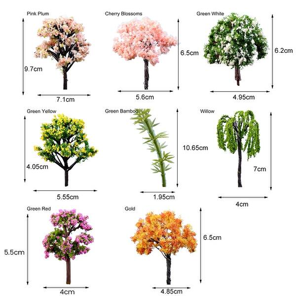 Miniature Sakura Plum Willow Tree Plants Fairy Garden Accessories ...