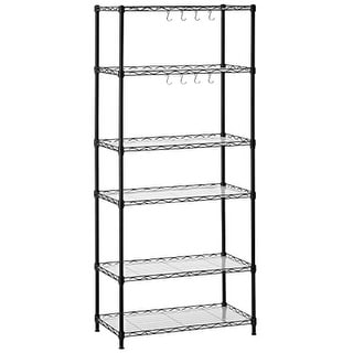 6-Tier Metal Storage Shelves, Wire Shelving Unit, with Adjustable ...