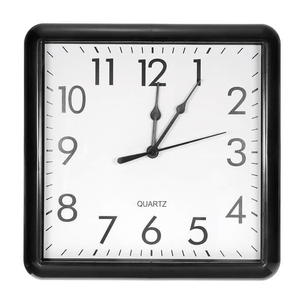 9x9 Inch Wall Clock, Quartz Battery Operated Silent Square Wall Clocks ...